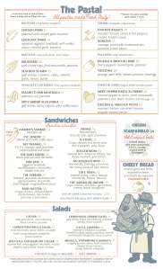 MENU – PALERMO'S ORIGINAL PASTA & SANDWICHES