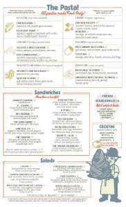 MENU – PALERMO'S ORIGINAL PASTA & SANDWICHES